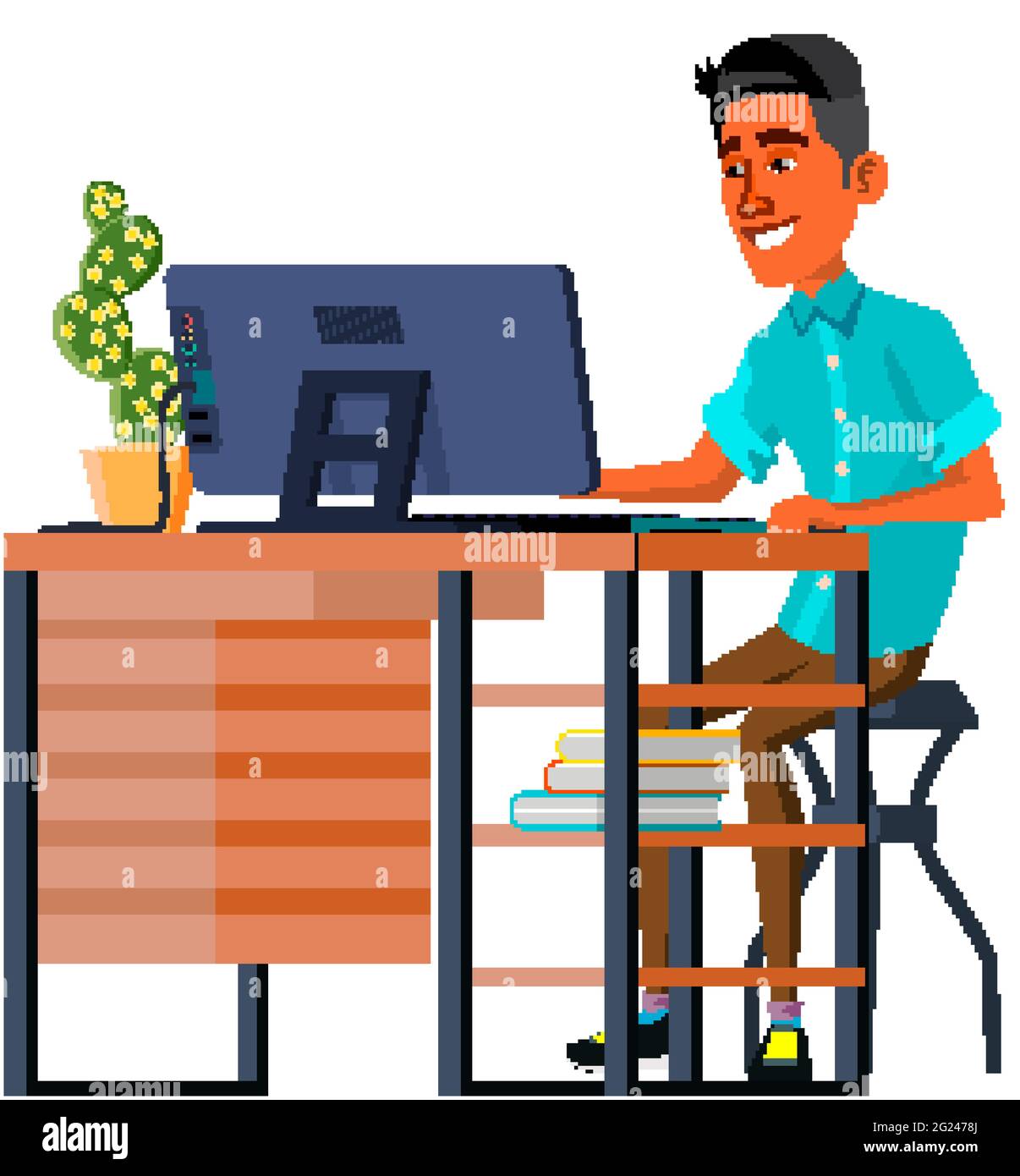 smiling hispanic young man reading love message from girlfriend on ...