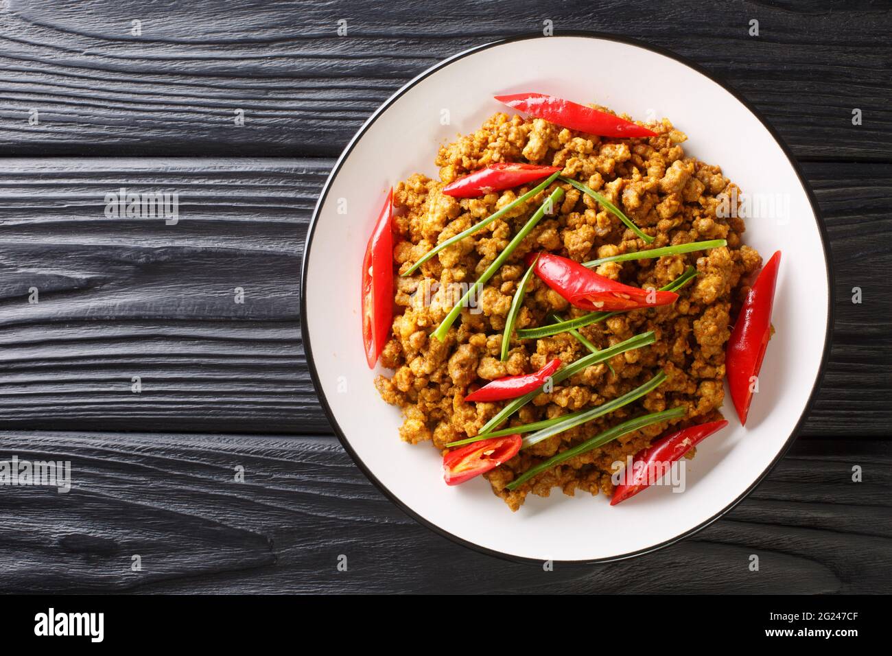 Khua Kling also known as Thai Dry Mince Curry is a traditional dish ...