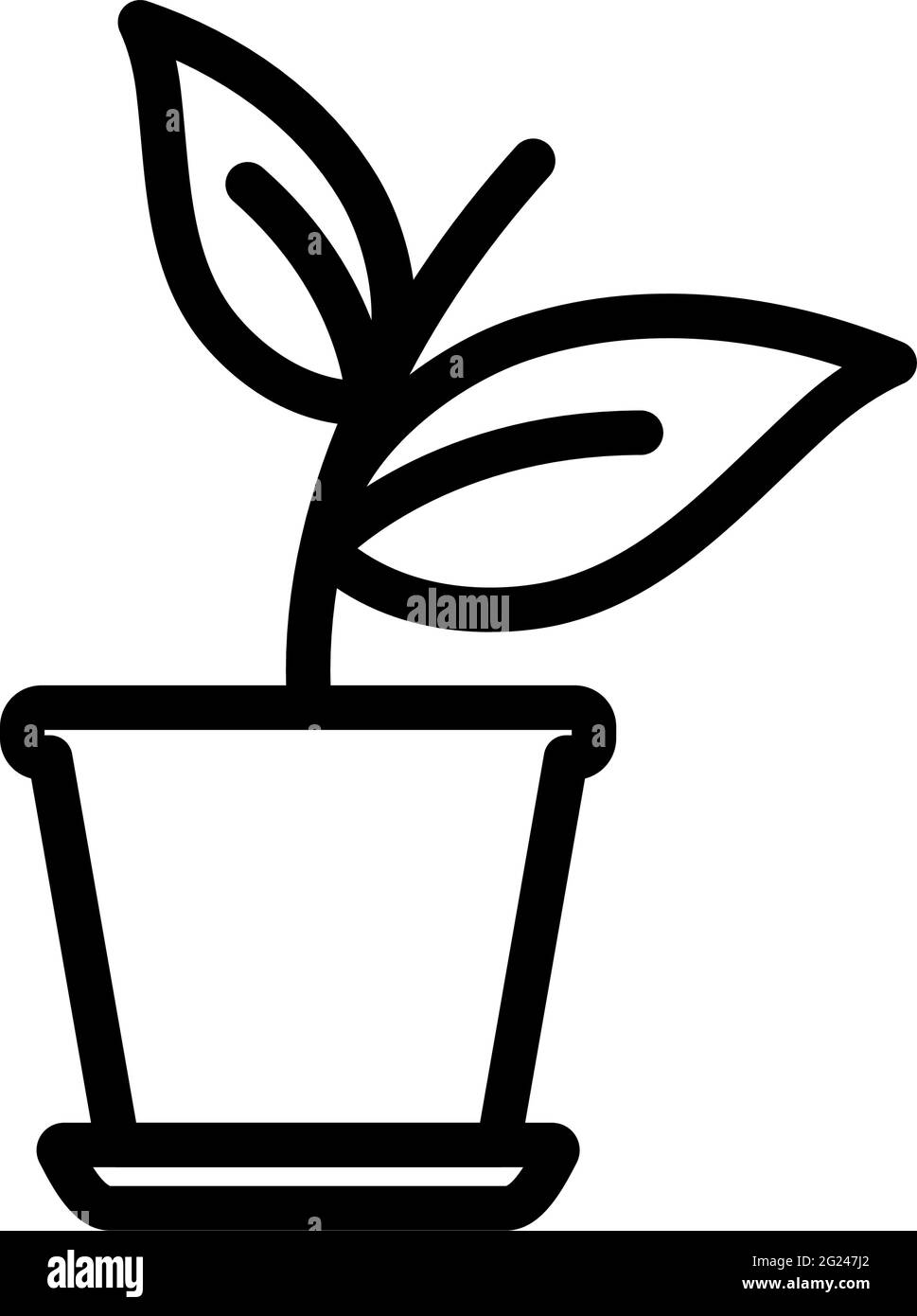 Flower Pot Outline