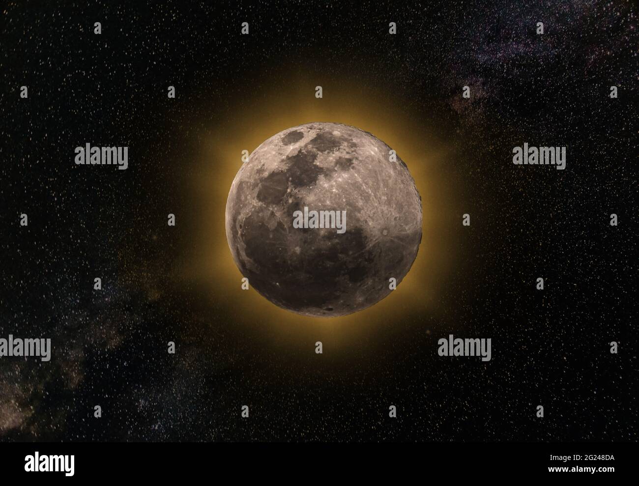 Spooky night full moon behind hi-res stock photography and images - Alamy