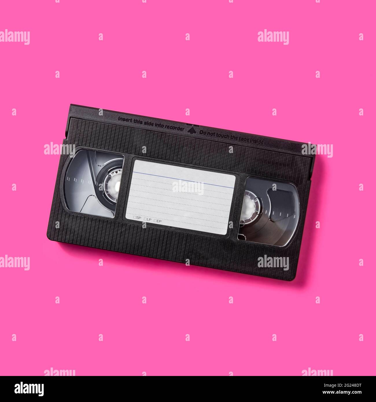 Studio shot of VHS tape with blank label Stock Photo - Alamy