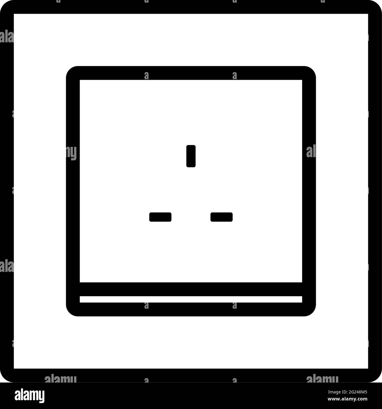 Great Britain Electrical Socket Icon. Editable Bold Outline Design ...