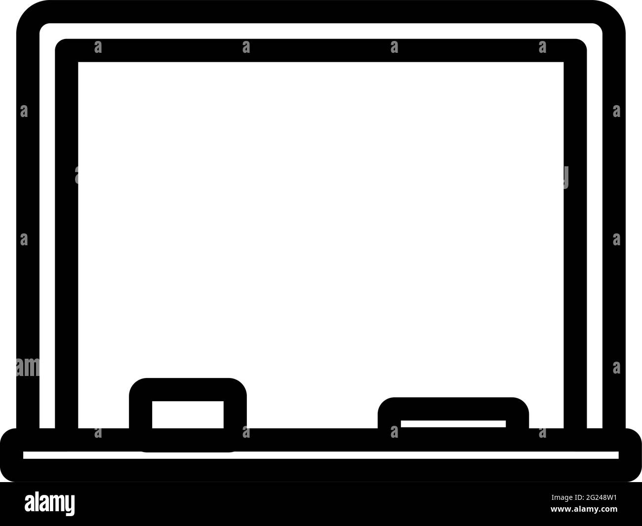 Icon Of Classroom Blackboard. Editable Bold Outline Design. Vector ...