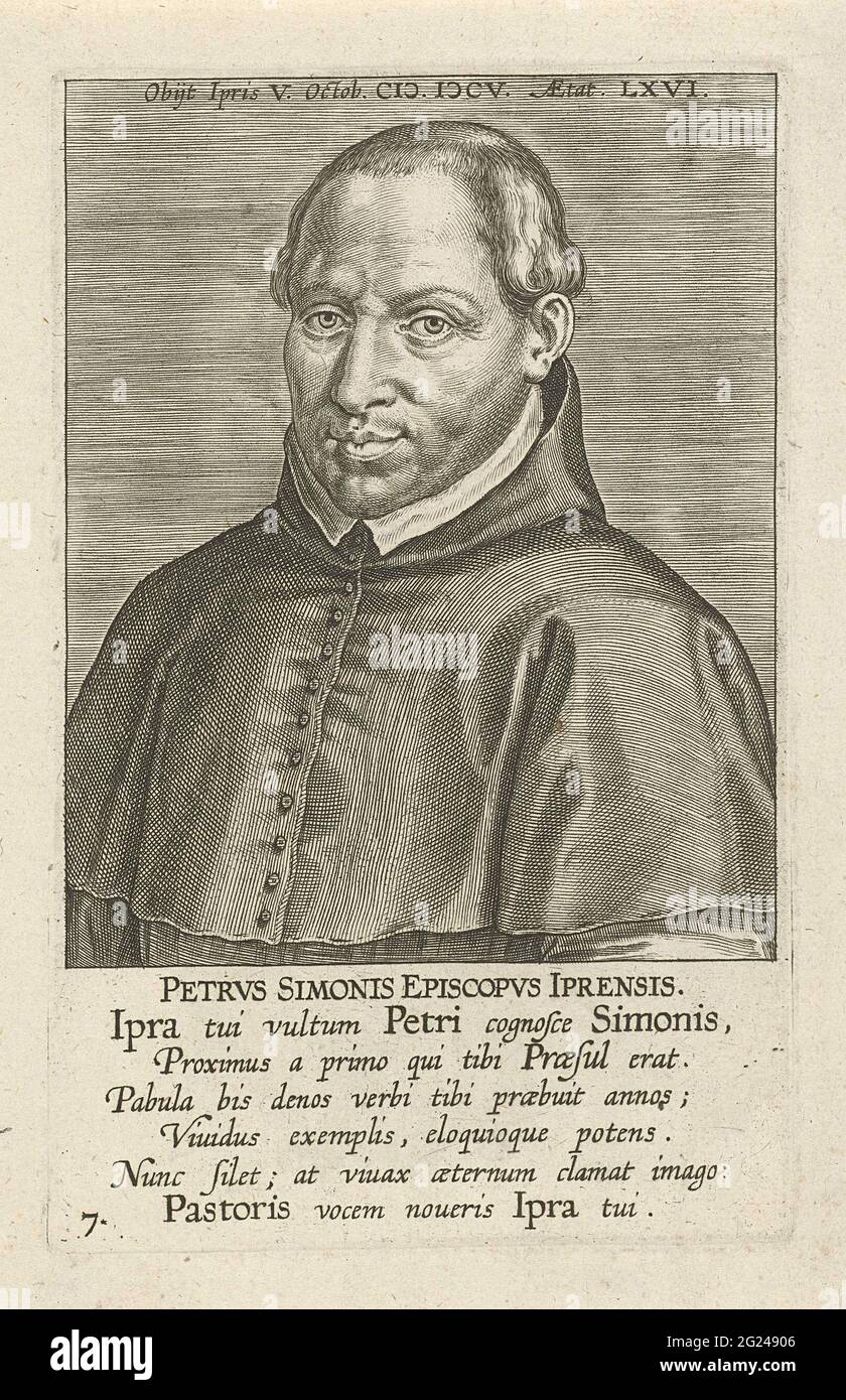 Portrait of Petrus Simons; Petrvs Simonis Episcopvs IPrensis; Portraits ...