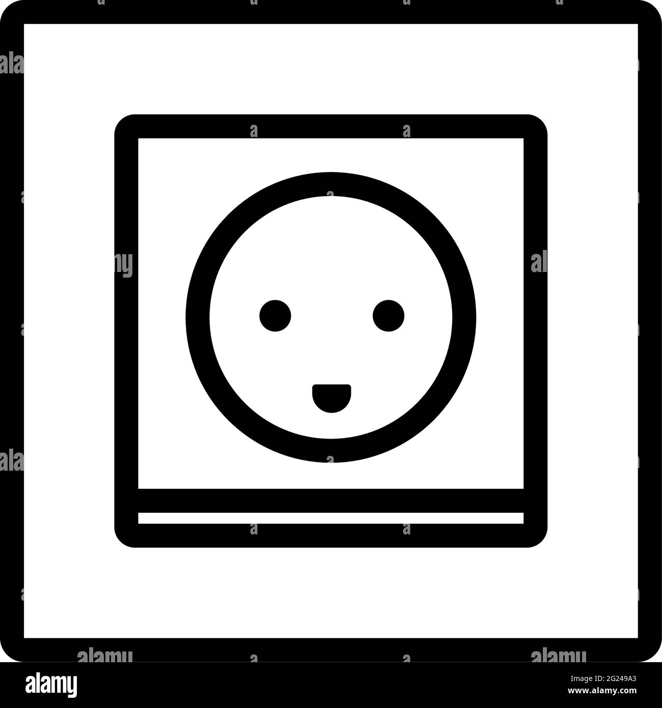 Austria Electrical Socket Icon. Editable Bold Outline Design. Vector ...