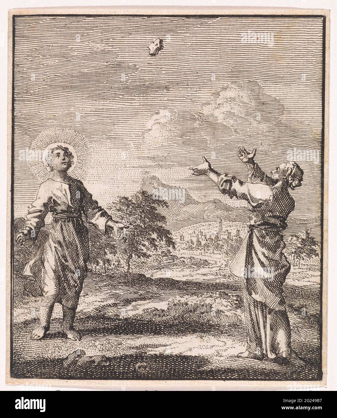 Christ and the personalized soul see a falling stone; Jesus and the ...