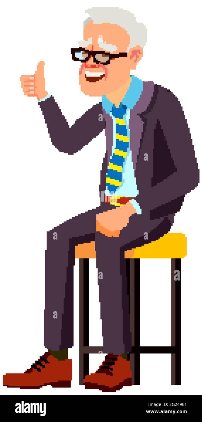 laughing elderly man laughing from grandchild joke at home cartoon ...