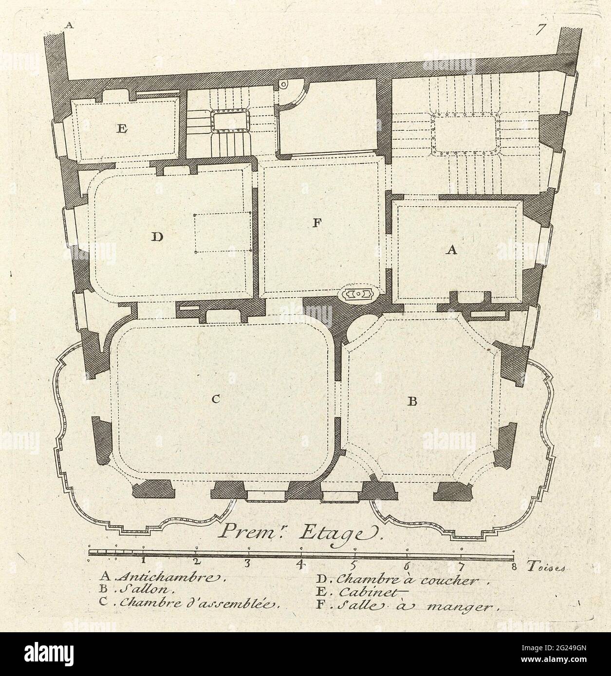 Plan of the first floor; House of Mr. Leon Brethous has Bayonne, plans ...