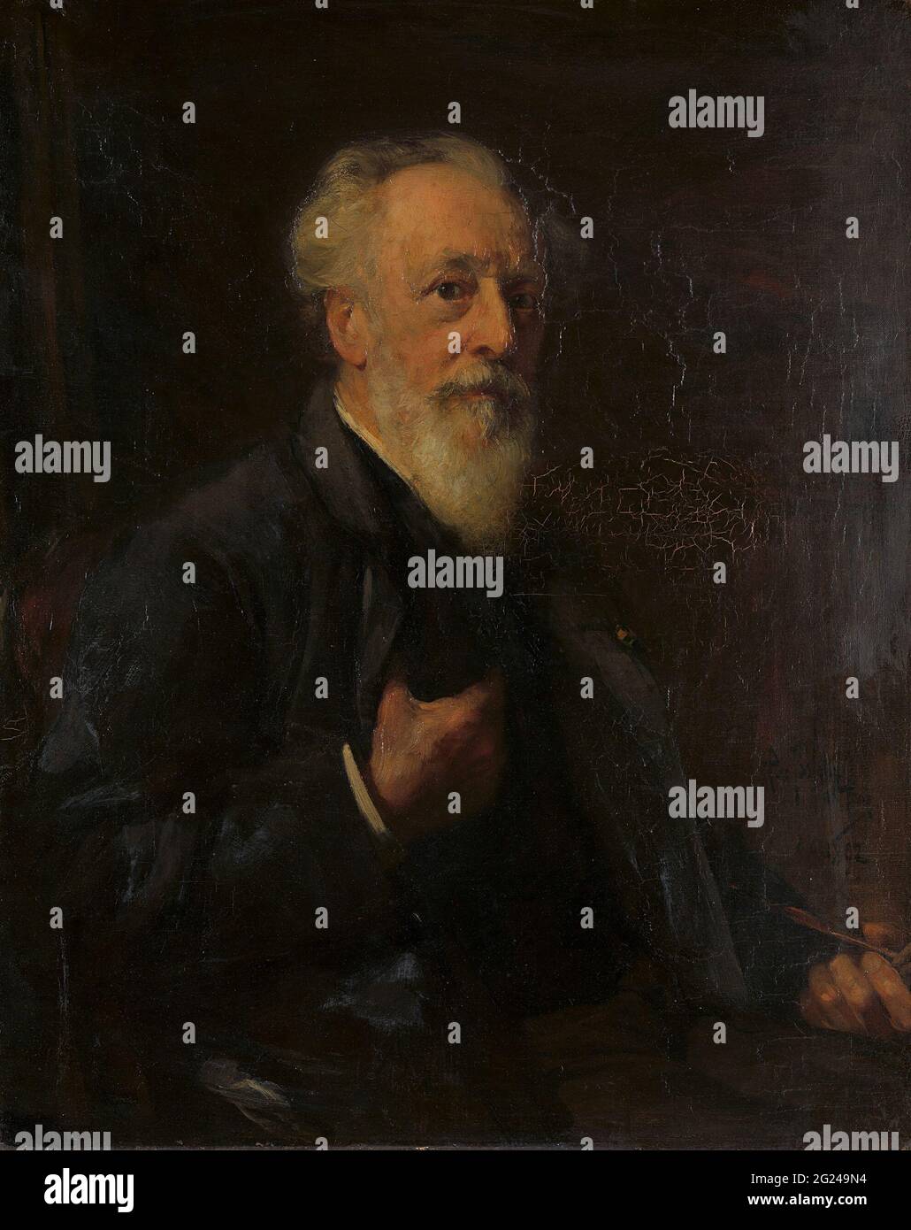 Portrait of j.a.b. Stroebel (1821-1905), painter Stock Photo - Alamy