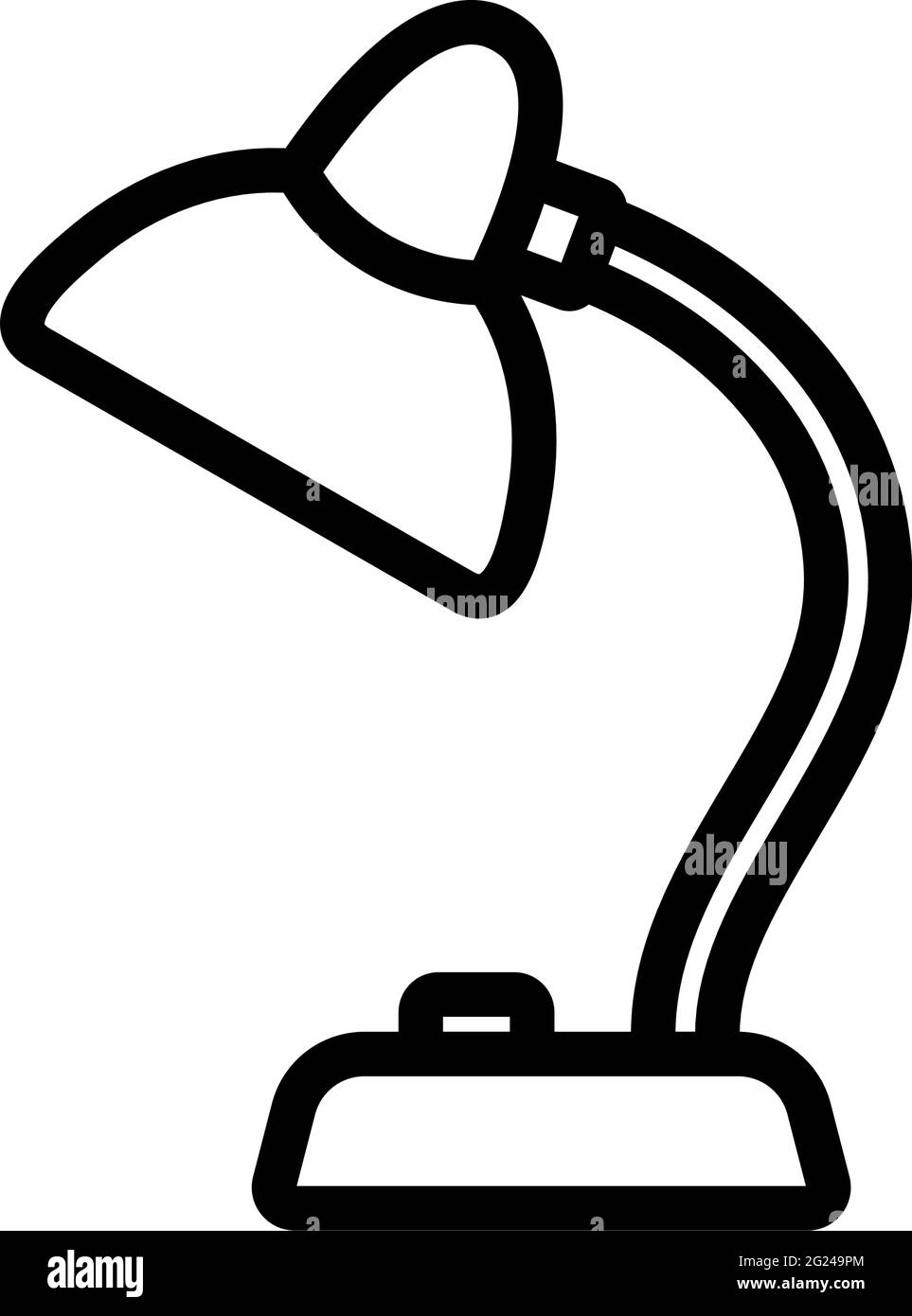 Icon Of Lamp. Editable Bold Outline Design. Vector Illustration Stock ...