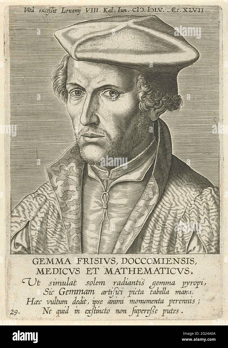 Portrait of Gemma Frisius; Gemma Phrisivs DocComiensis; Portraits of ...