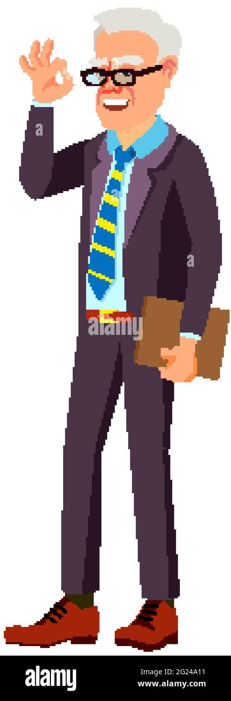 Cartoon mature man talking gesturing hi-res stock photography and ...