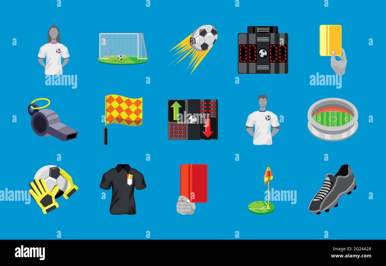 set of soccer Stock Vector Image & Art - Alamy