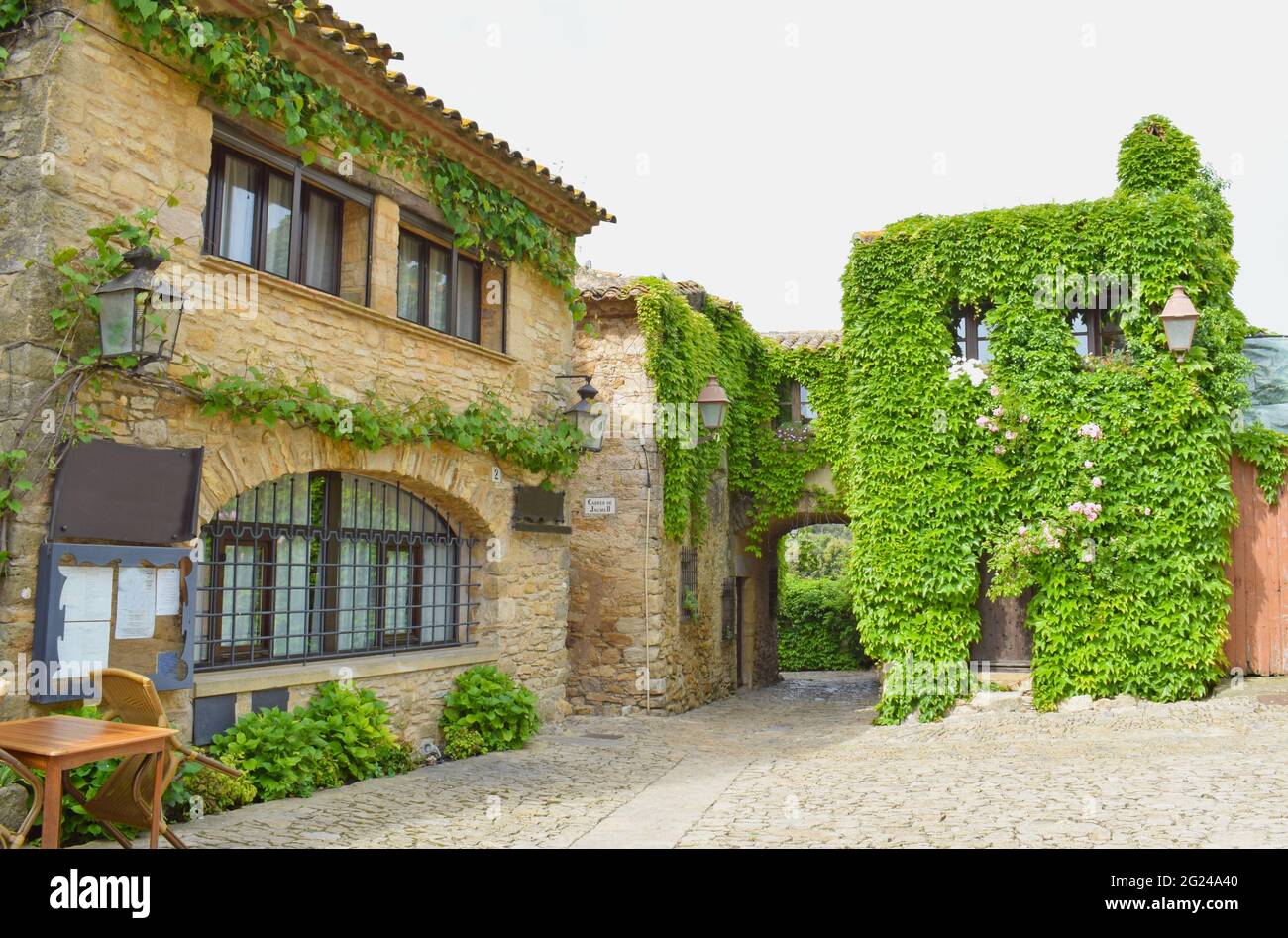 Peratallada medieval town, Gerona Spain Stock Photo - Alamy