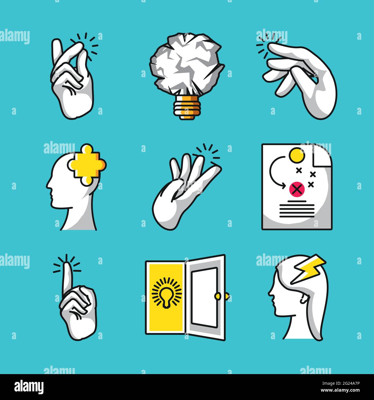 Creative big idea icons Stock Vector Images - Alamy