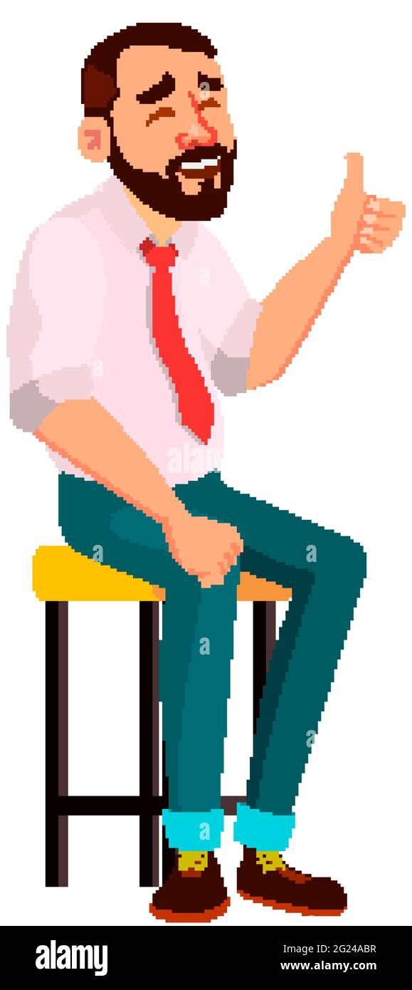 laughing man thumb up in comedy club cartoon vector Stock Vector Image ...