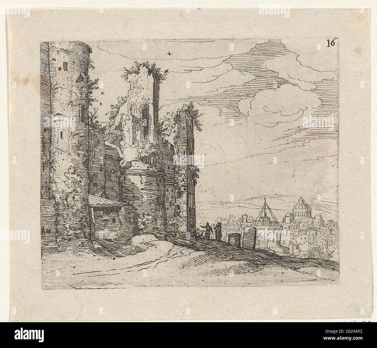 View of Rome from Monte Pincio; Roman ruins (series 1). View of Rome ...