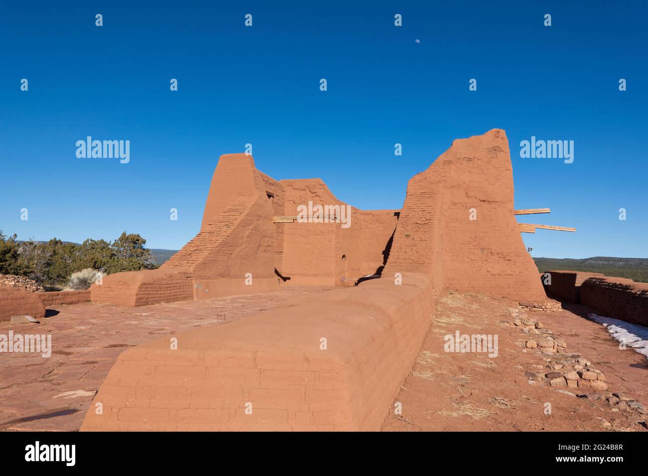 Spanish Mission Church Ruins at Pecos National Historical Park, Pecos ...