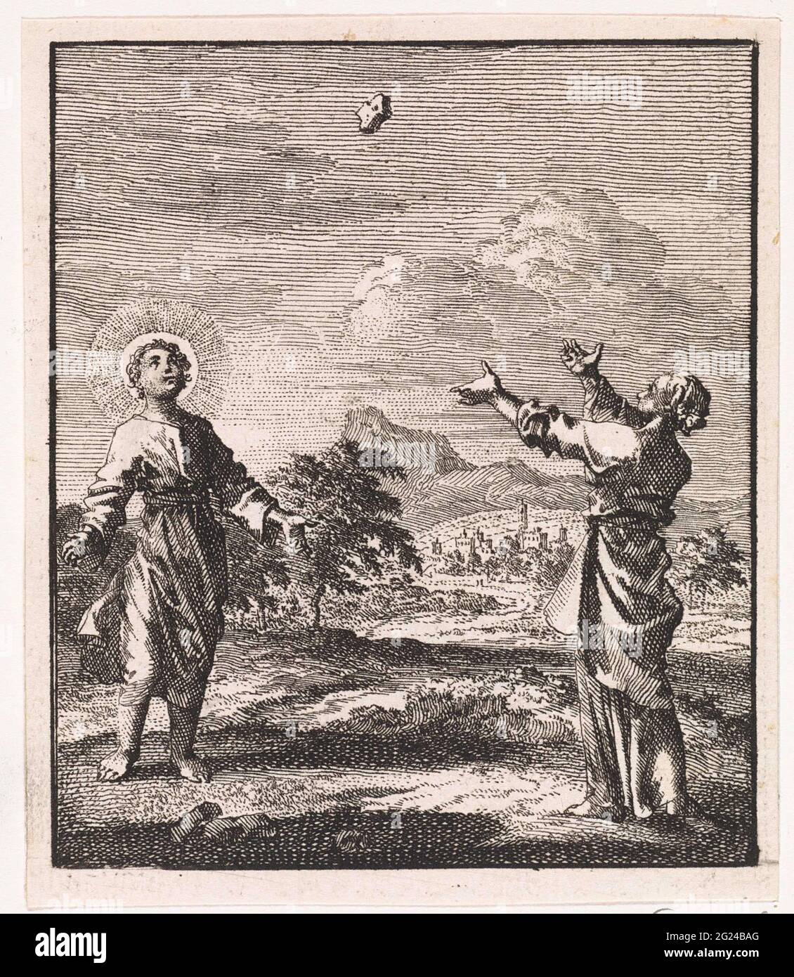 Christ and the personalized soul see a falling stone; Jesus and the ...