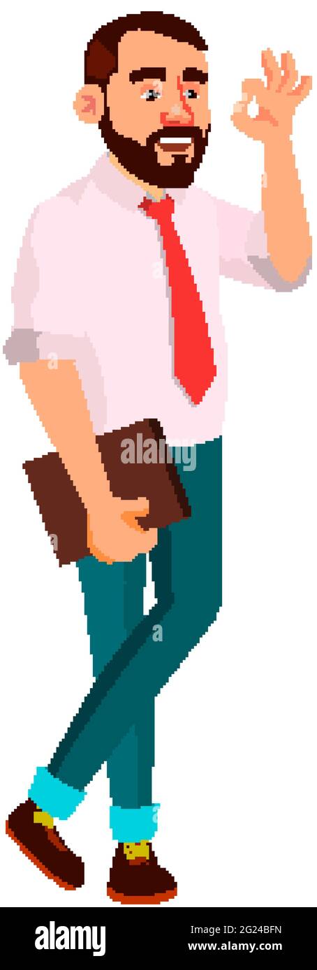 Cartoon mature man talking gesturing hi-res stock photography and ...