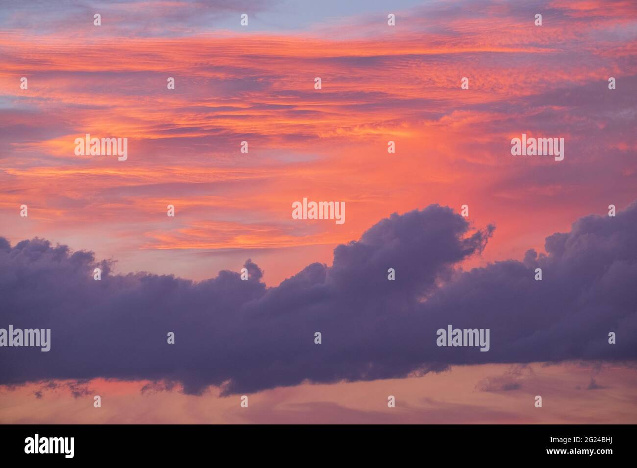 Colorful sunset sky with clouds Stock Photo - Alamy