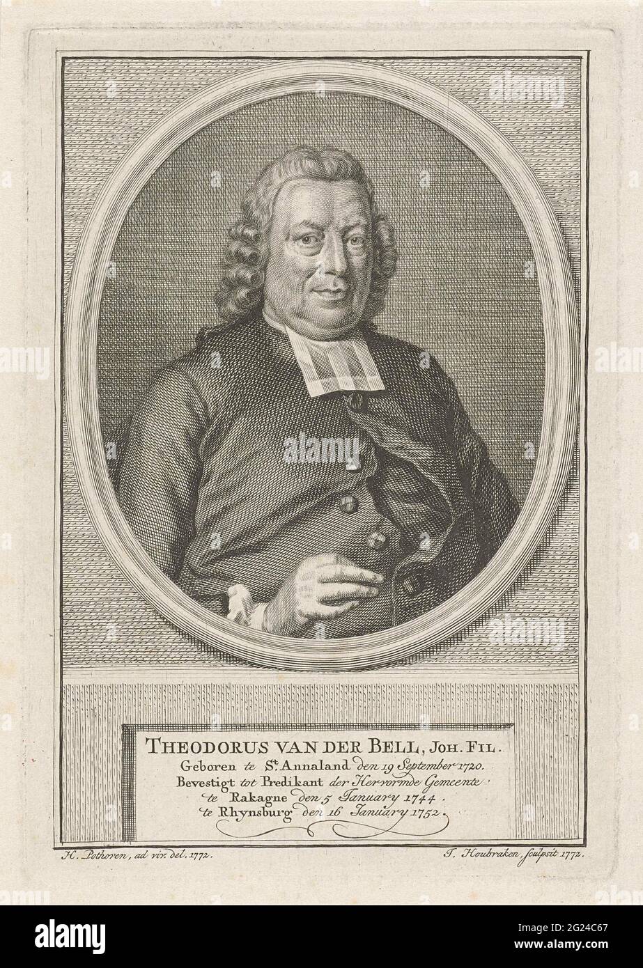 Portrait of theodorus van der bell; Theodorus van der Bell, Joh. Phil ...
