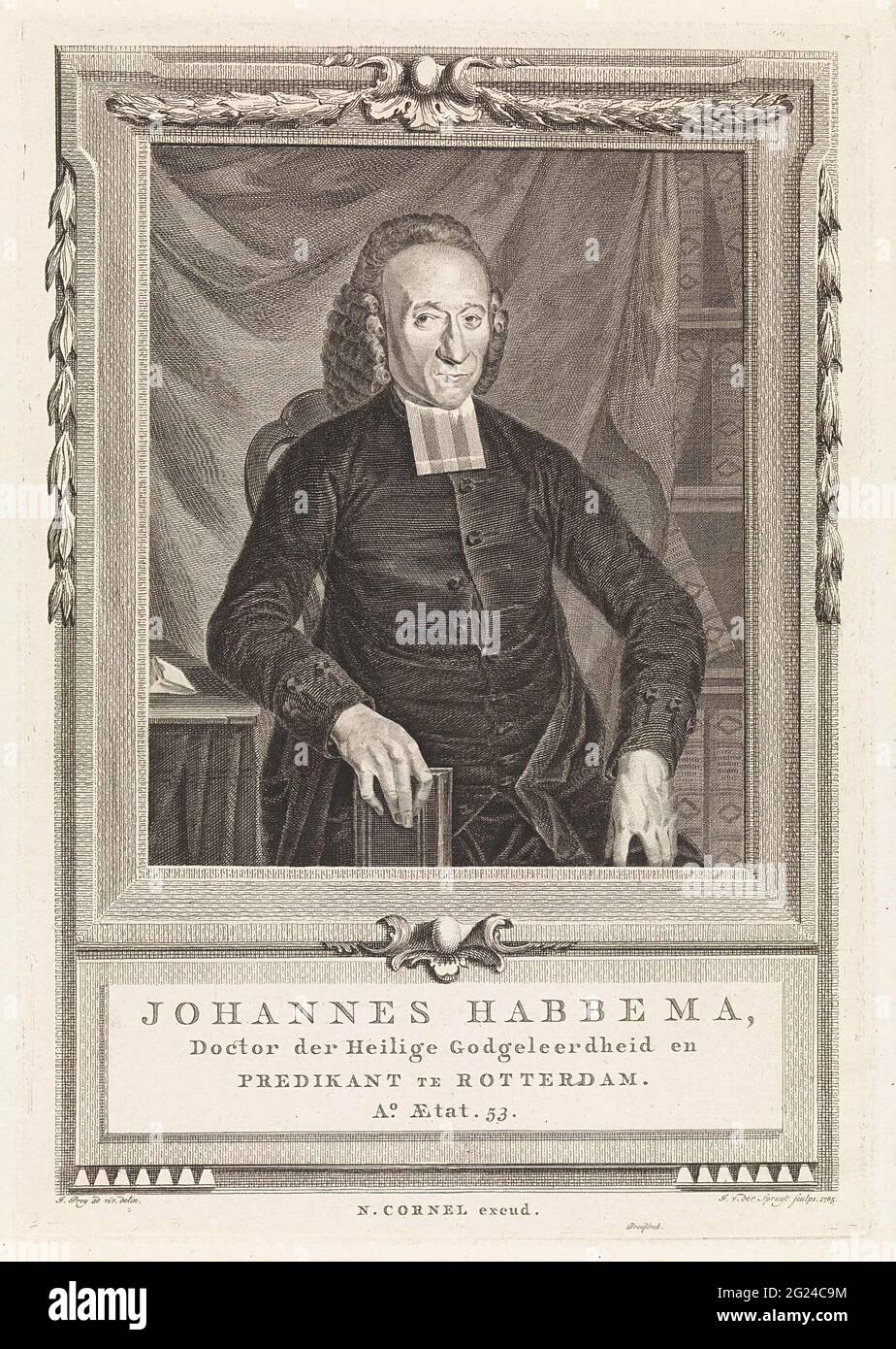 Portrait of Johannes Habbema. Portrait of Johannes Habbema, pastor in ...