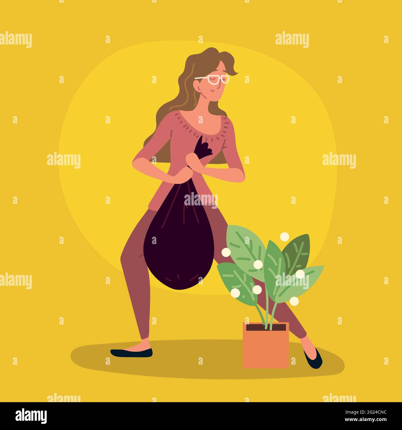 woman cleaner character Stock Vector Image & Art - Alamy
