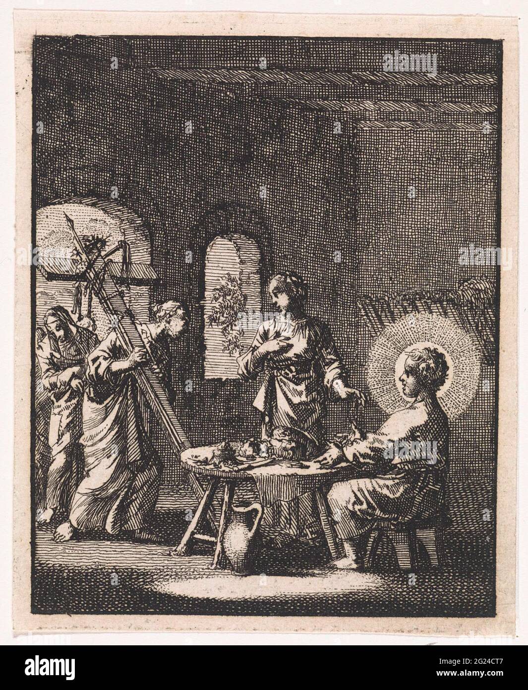 Christ and the personalized soul is shown the cross in house; Jesus in ...