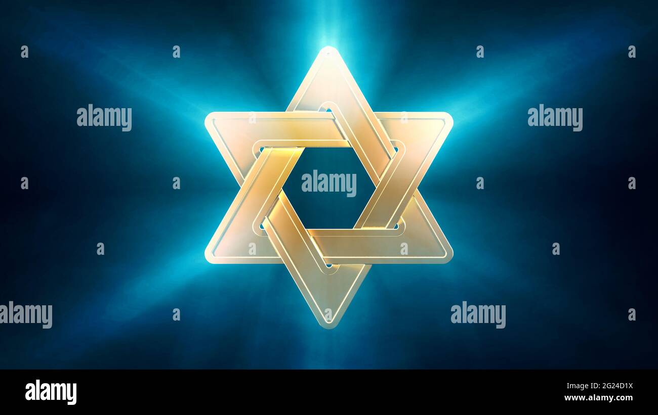 cute magen david backdrop , cg object 3D illustration Stock Photo - Alamy