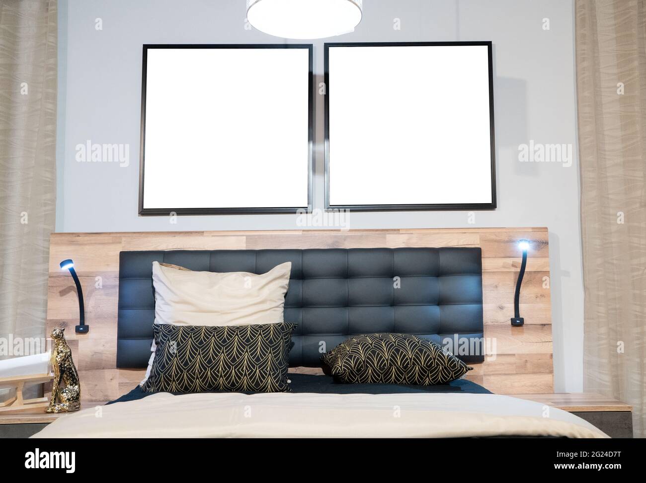 Frame mock up in modern home Stock Photo - Alamy