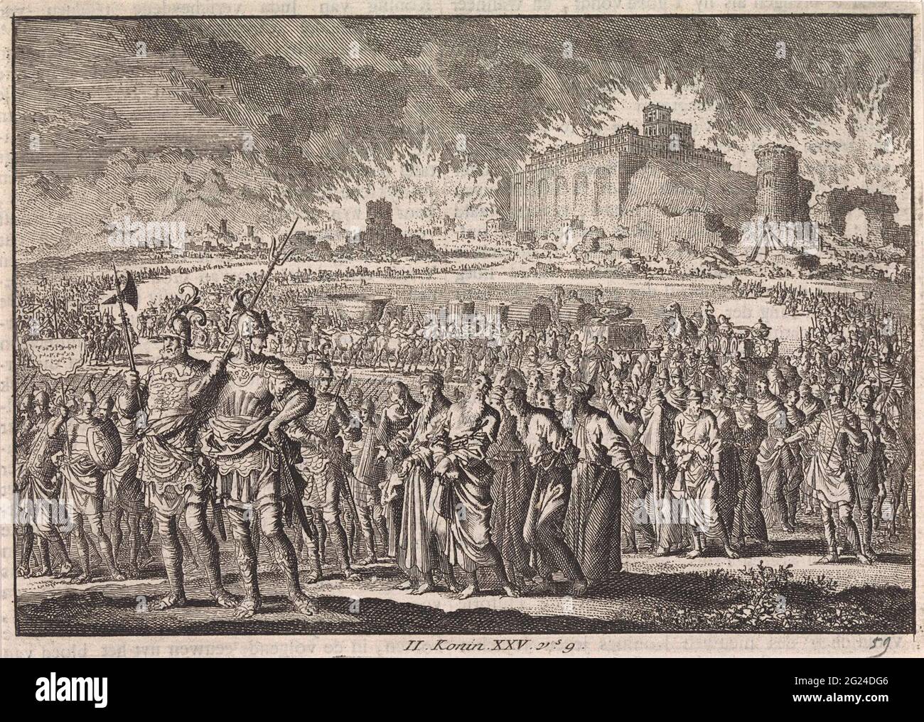 Destruction of Jerusalem through the Babylonian army Stock Photo - Alamy