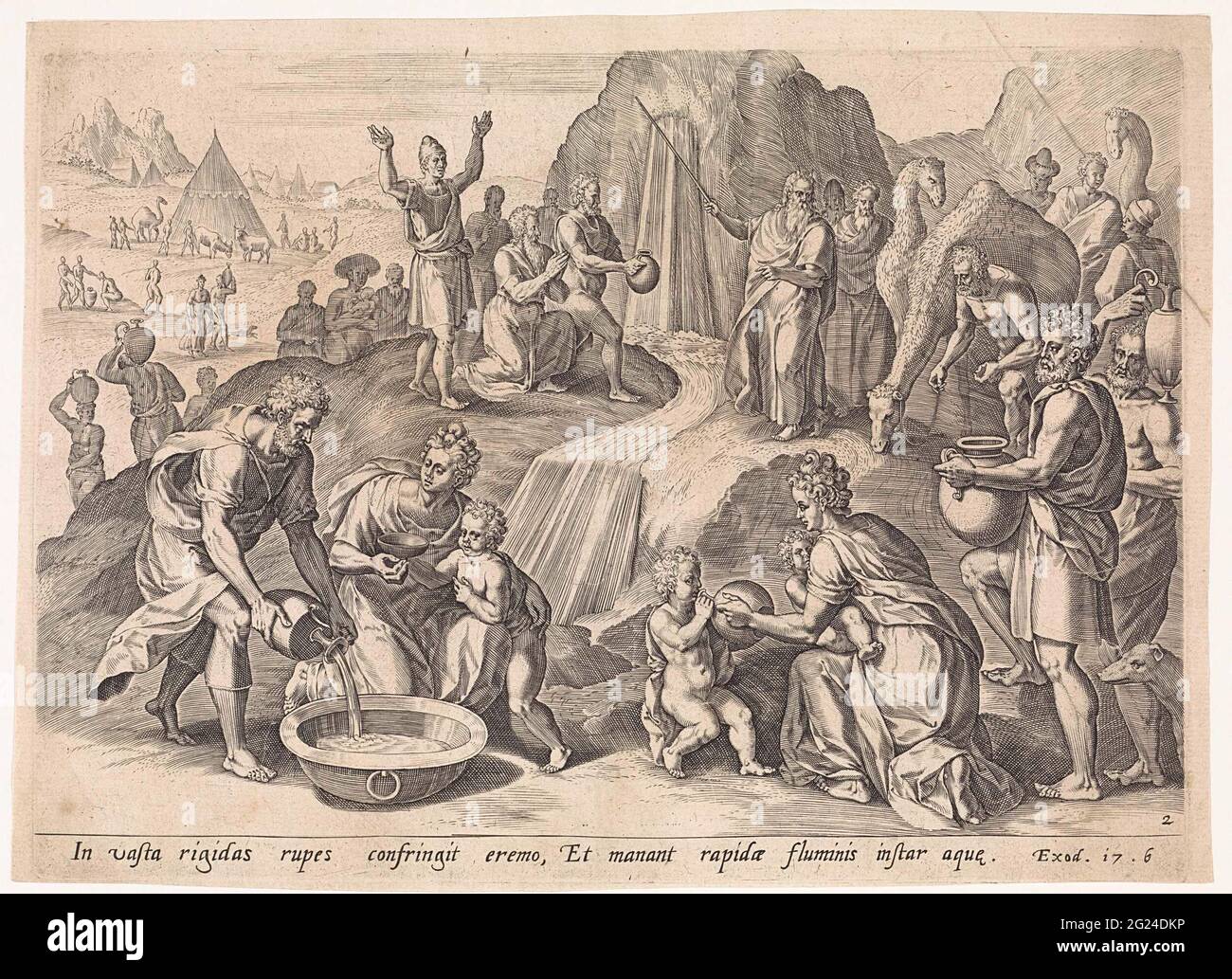 Moses strikes water from the rock; History of Moses after the Exodus ...
