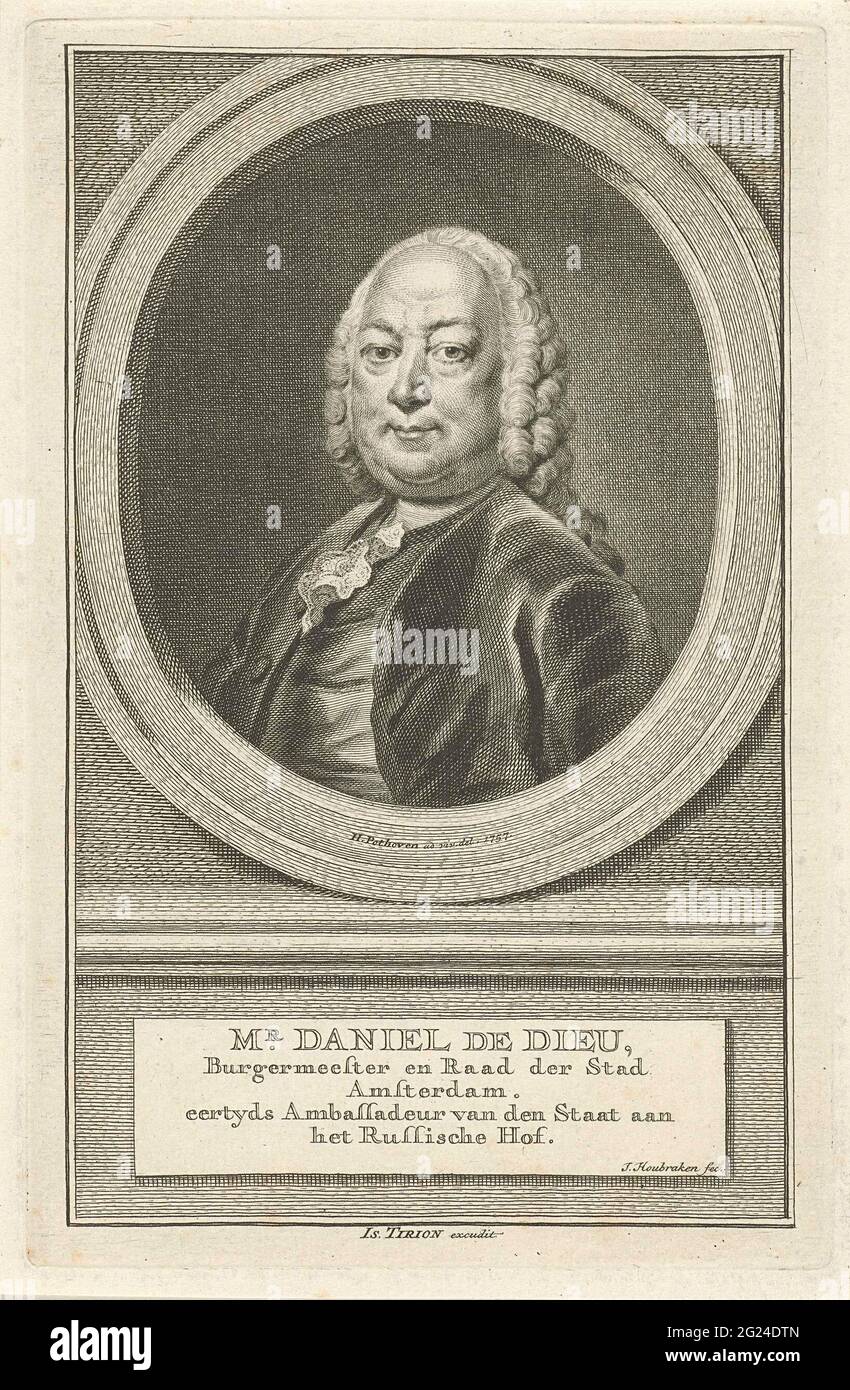 Portrait of Daniel de Dieu; Mr. Daniel de Dieu. Bust left from Daniel ...