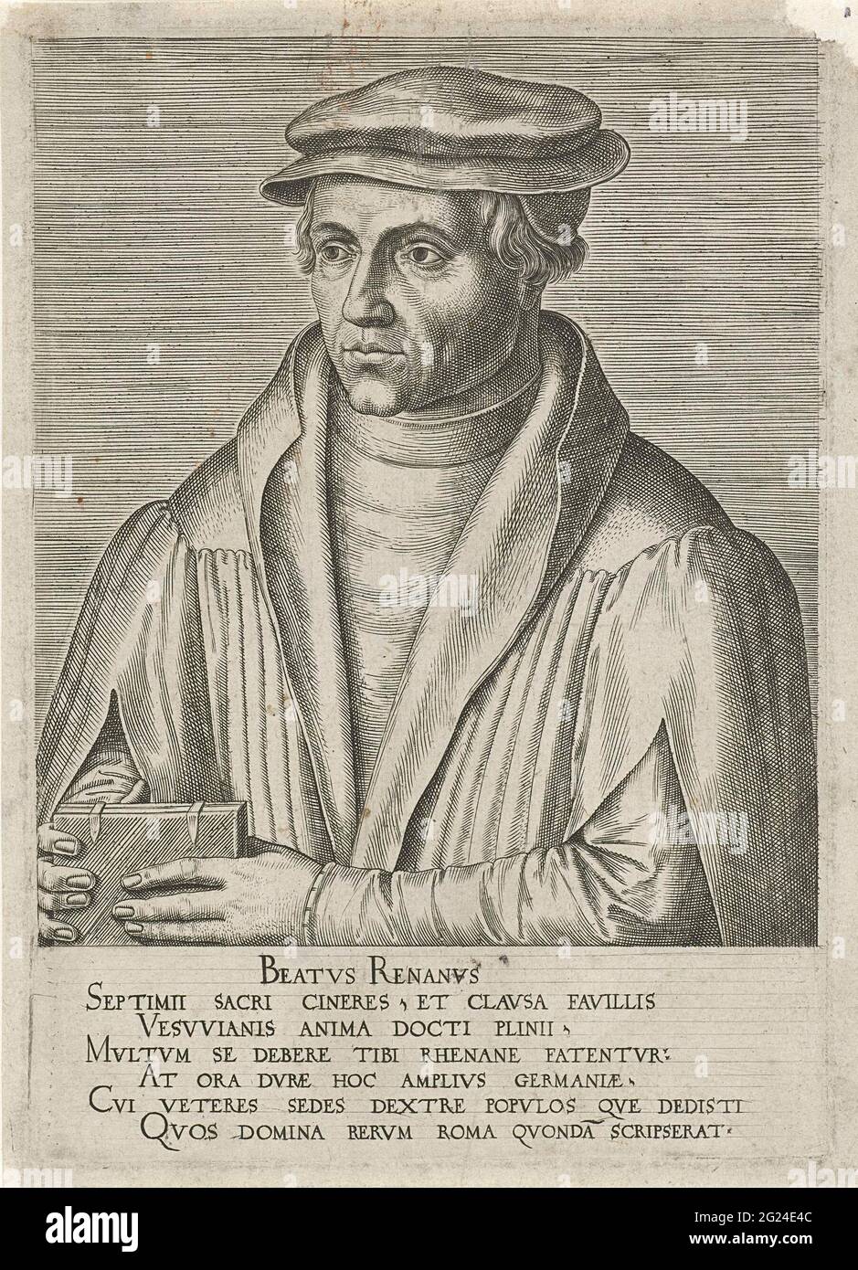Portrait of Beatus Bild; Beatvs Renanvs; Portraits of famous scholars ...