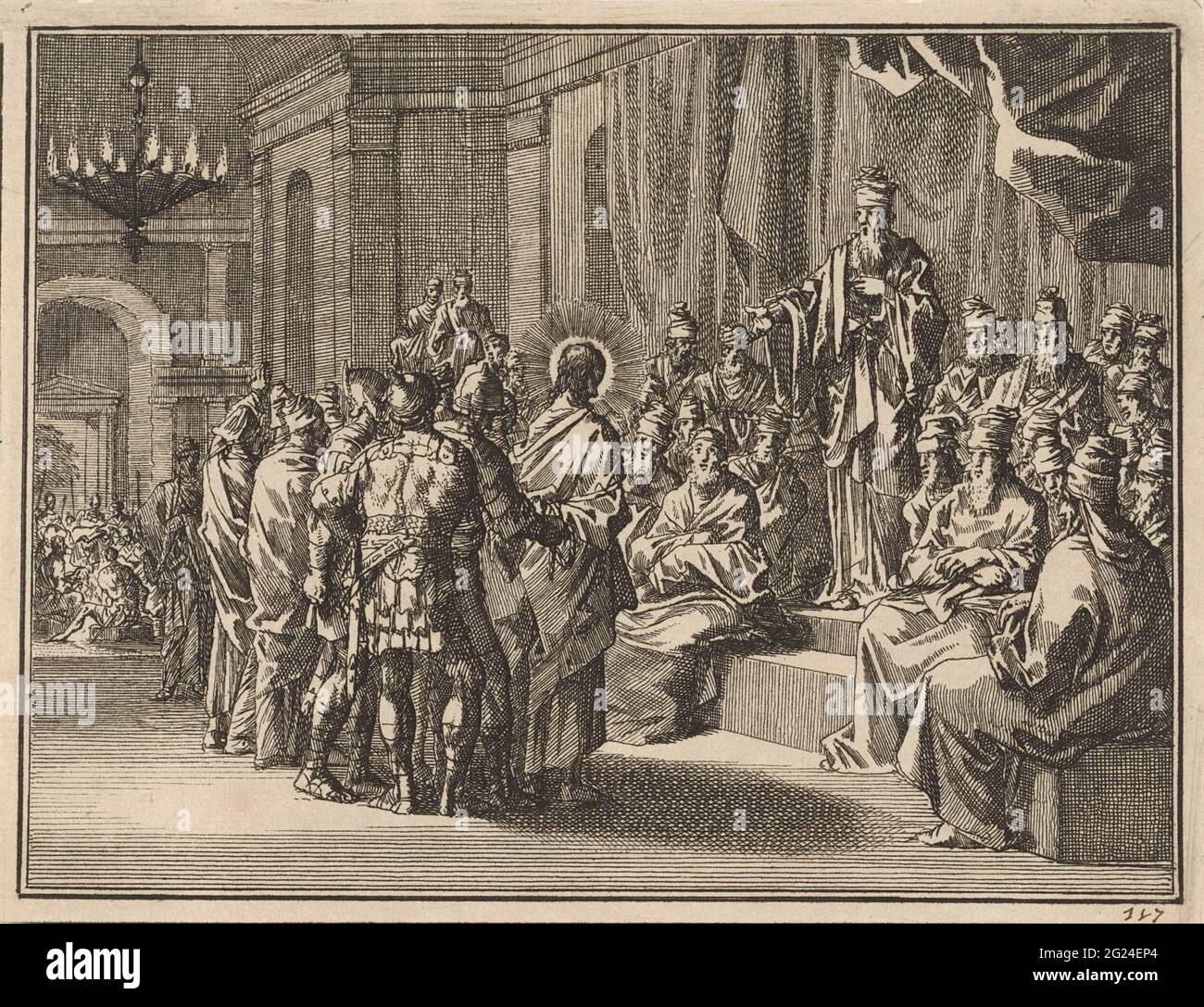 Christ for the high priest Annas Stock Photo - Alamy