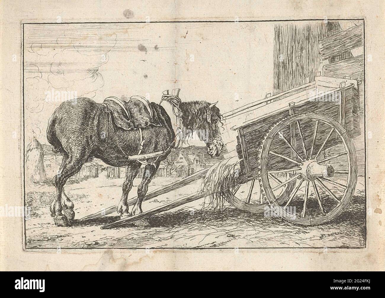 Horse at a cart; Animals; Zooographiam Stock Photo - Alamy