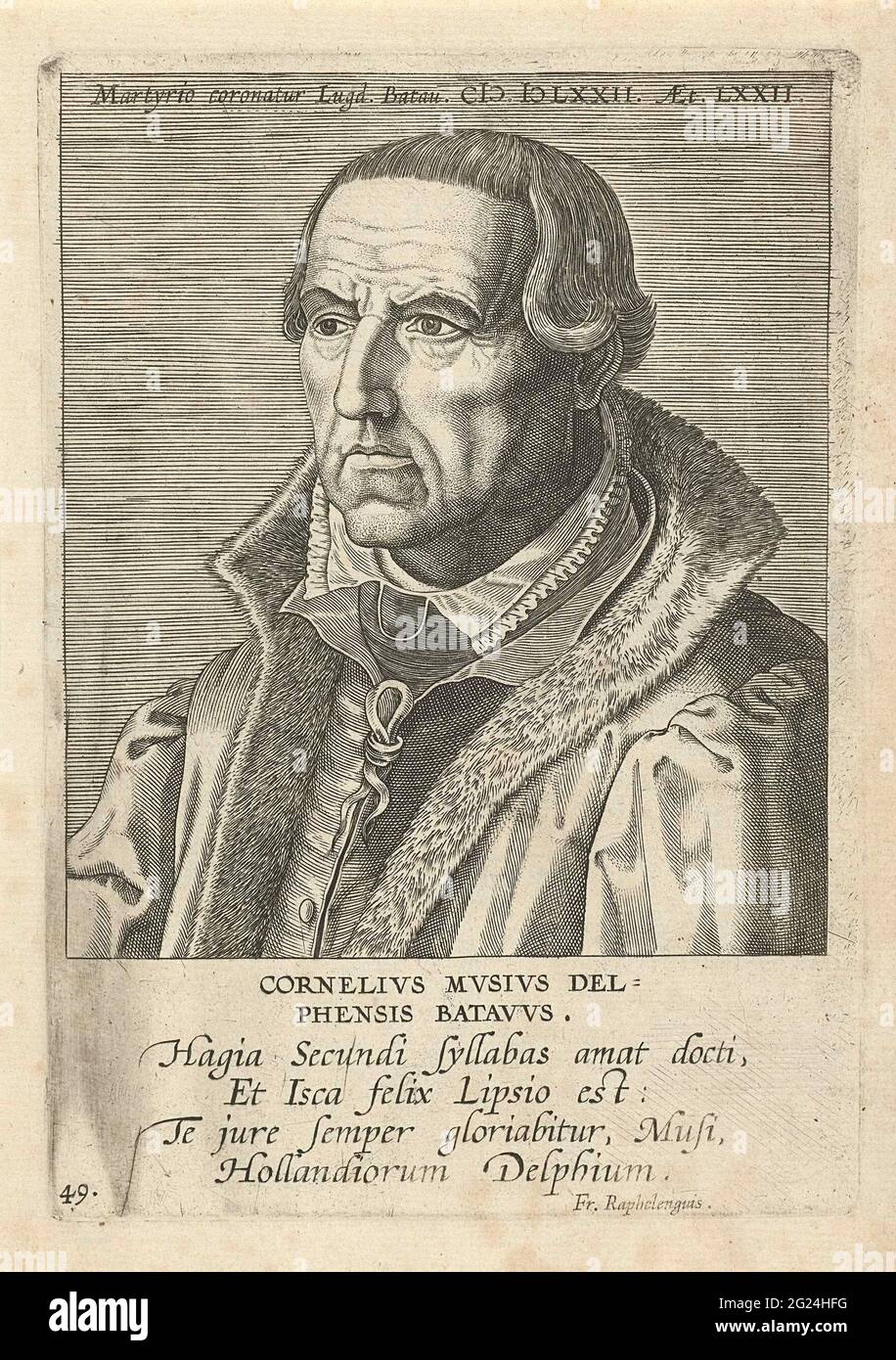 Portrait of Cornelis Musius; Cornelivs MVSIVS Delphensis; Portraits of ...