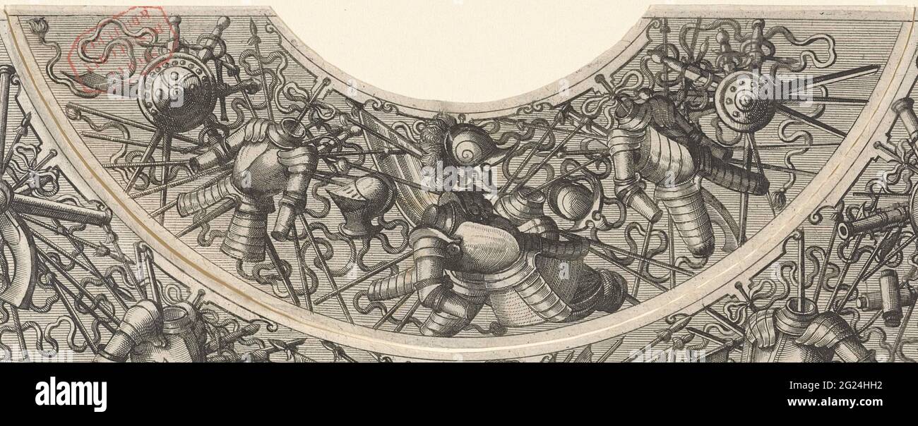 Small curved frieze; Panoplia SEV Armamentarium .... The Frisian shows ...