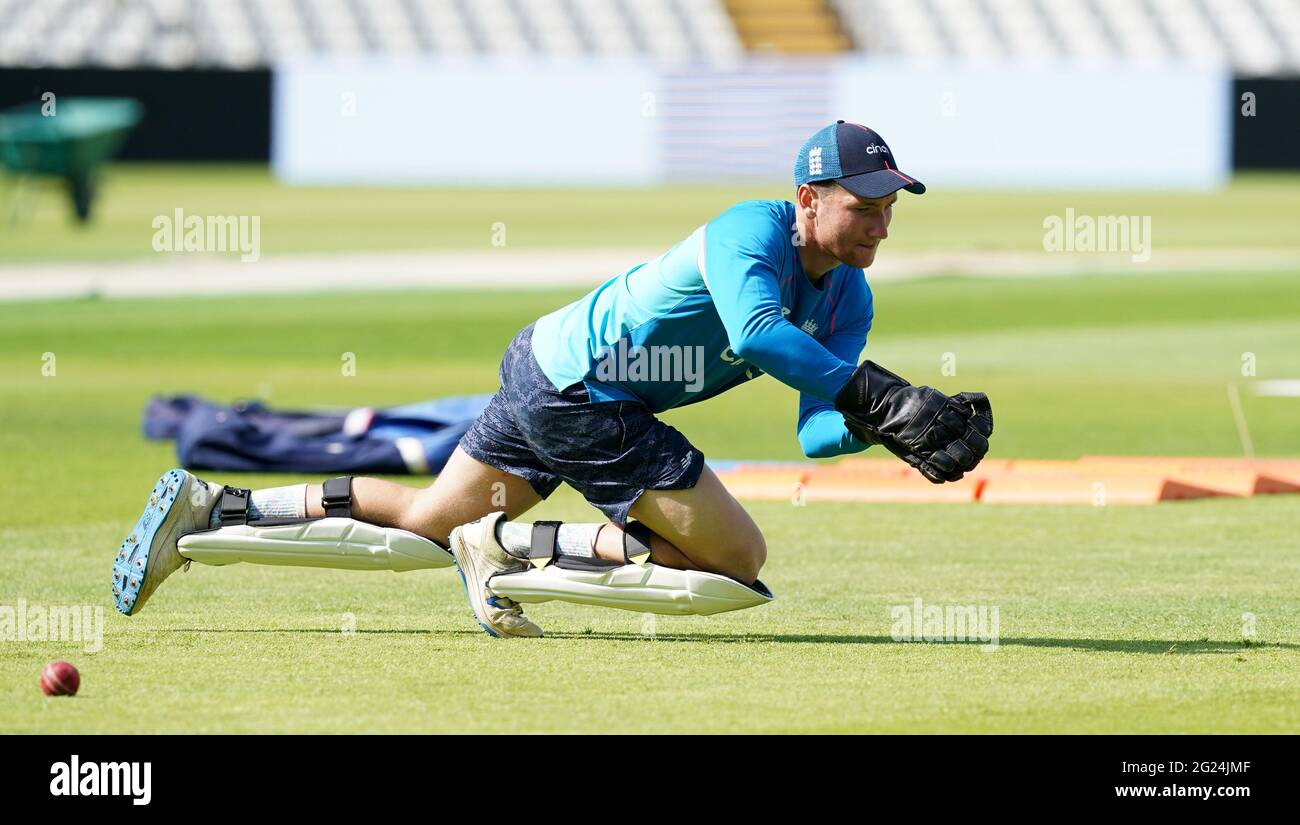 England's James Bracey during a nets session at Edgbaston, Birmingham ...