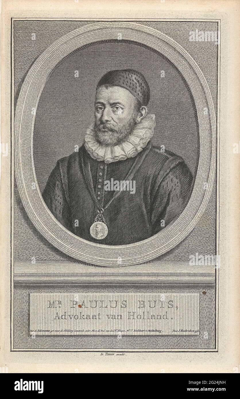 Portrait of Paulus Buys; Mr. Paulus tube. Bust to the left of Paulus ...