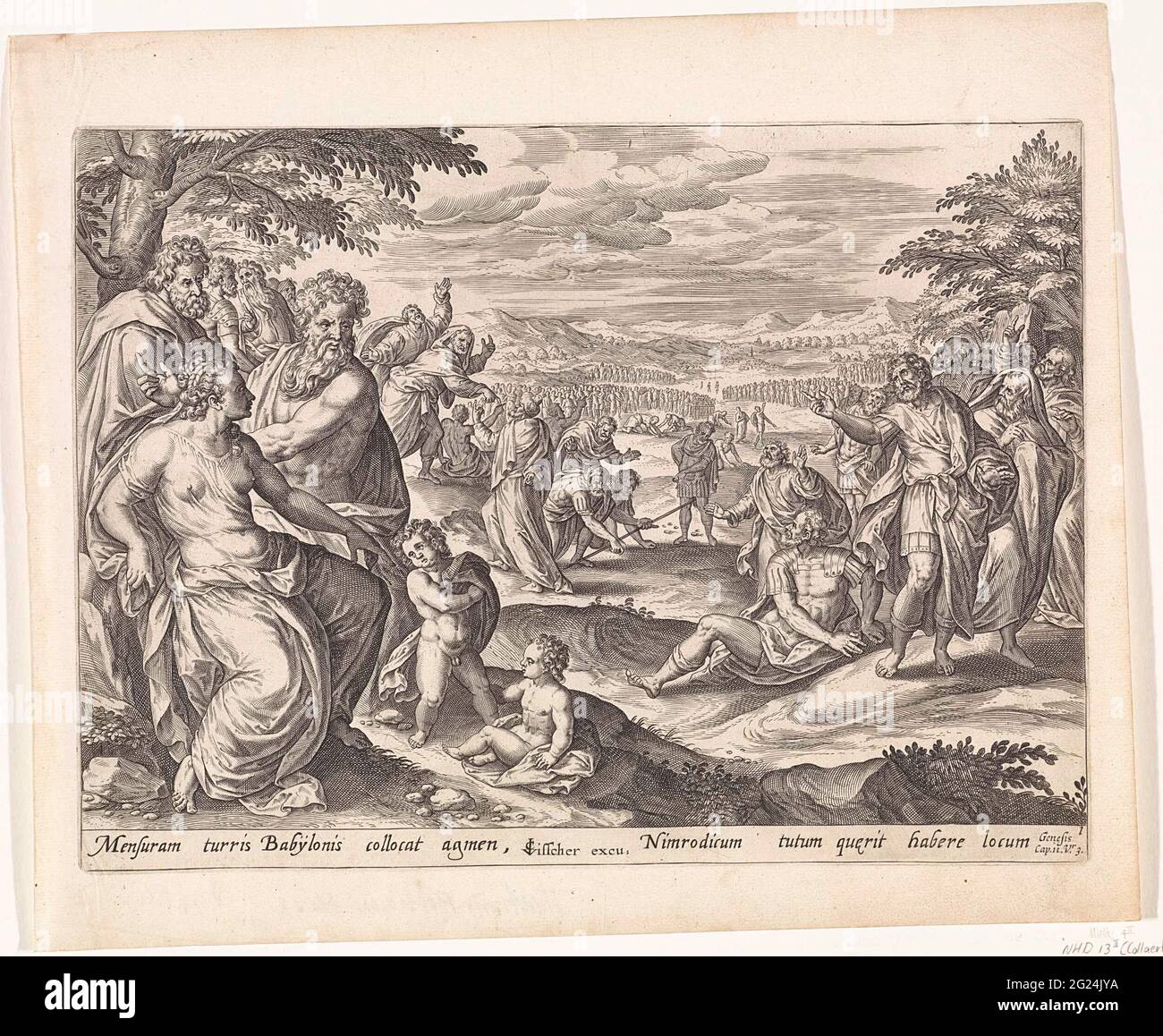 Nimrod points to where the tower must be built; History of the tower of ...