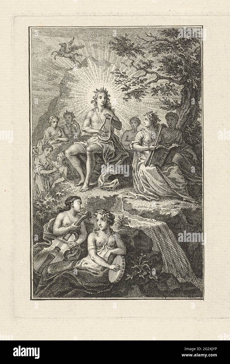 Apollo surrounded by the nine muses hi-res stock photography and images ...