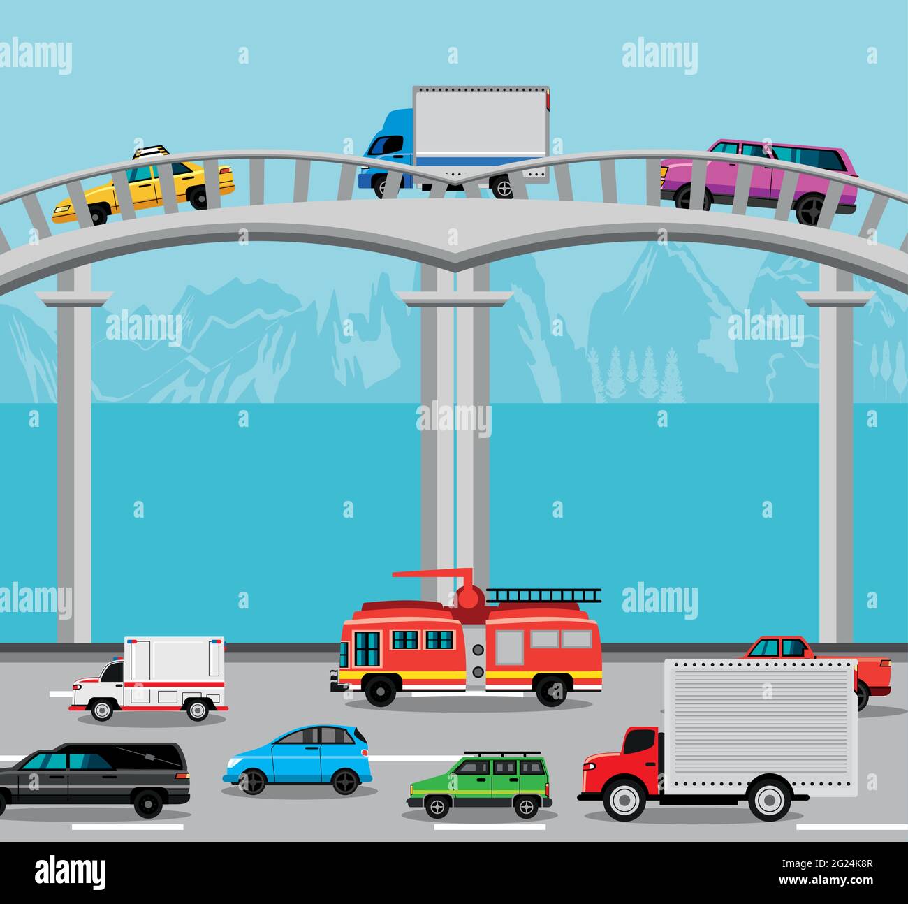 highway traffic transport Stock Vector Image & Art - Alamy