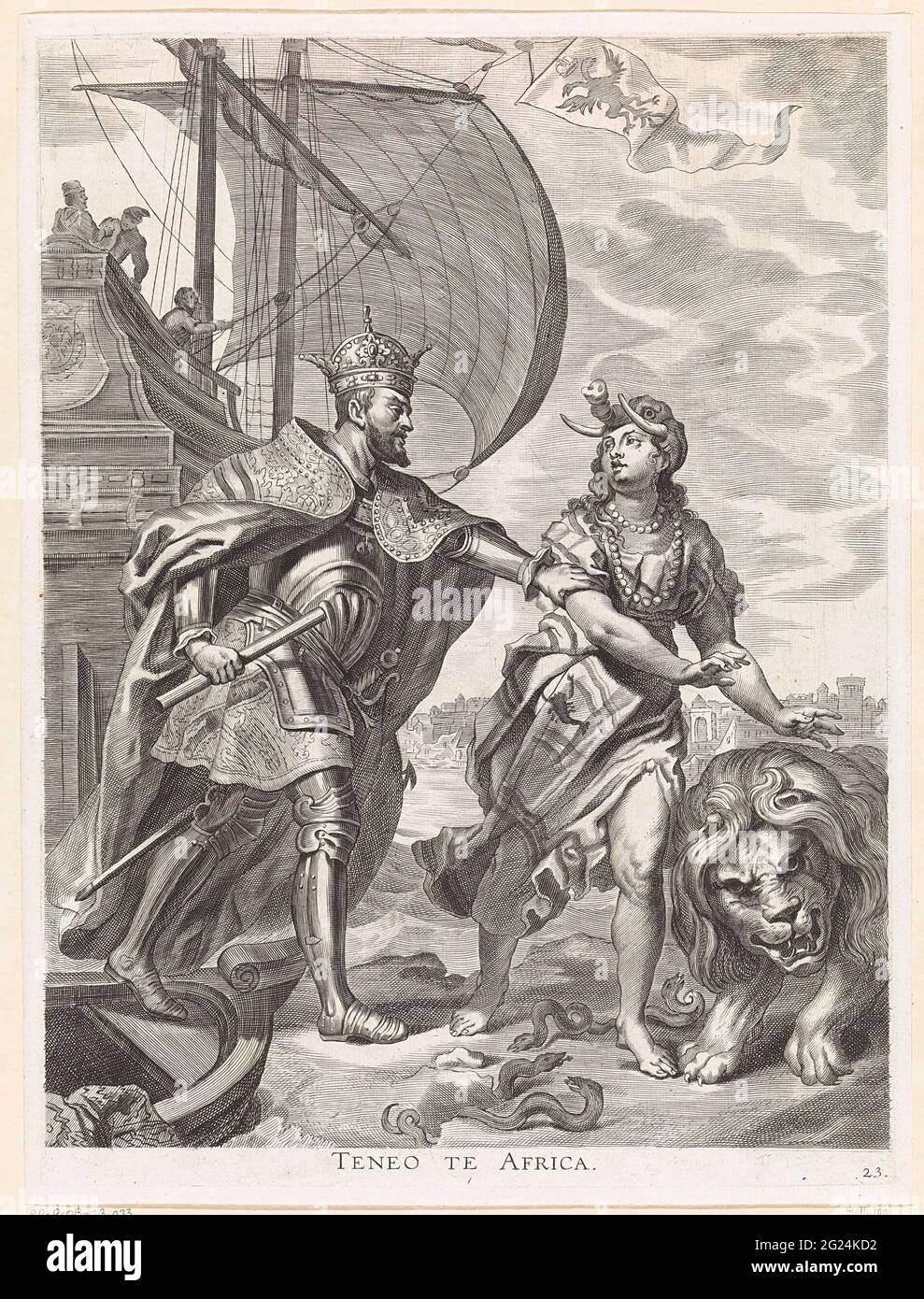 Charles V puts foot to land in Africa; Teeno in Africa; Entry of ...