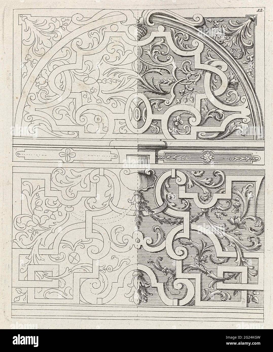Two decorations with braid; II Anleitung Zu Greateschen Shield ...