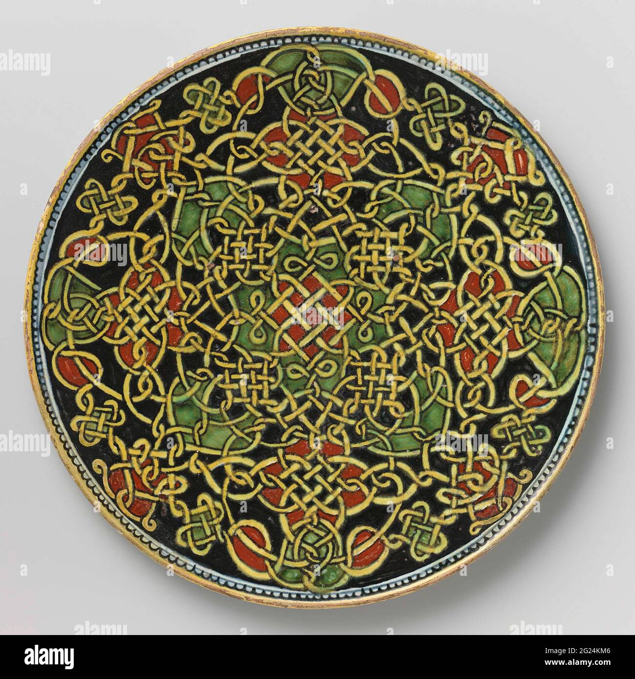 Plate with a Geometric Interlaced Pattern. Earthenware from the Islamic ...