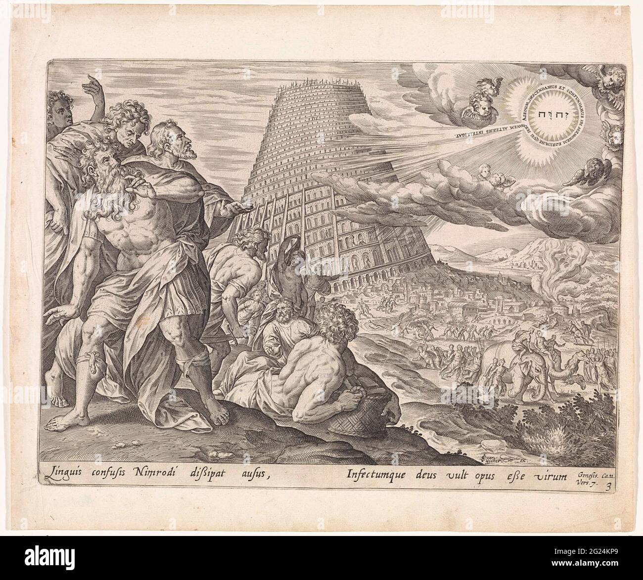 Babylonian confusion; History of the tower of Babel; Theatrum Biblicum ...