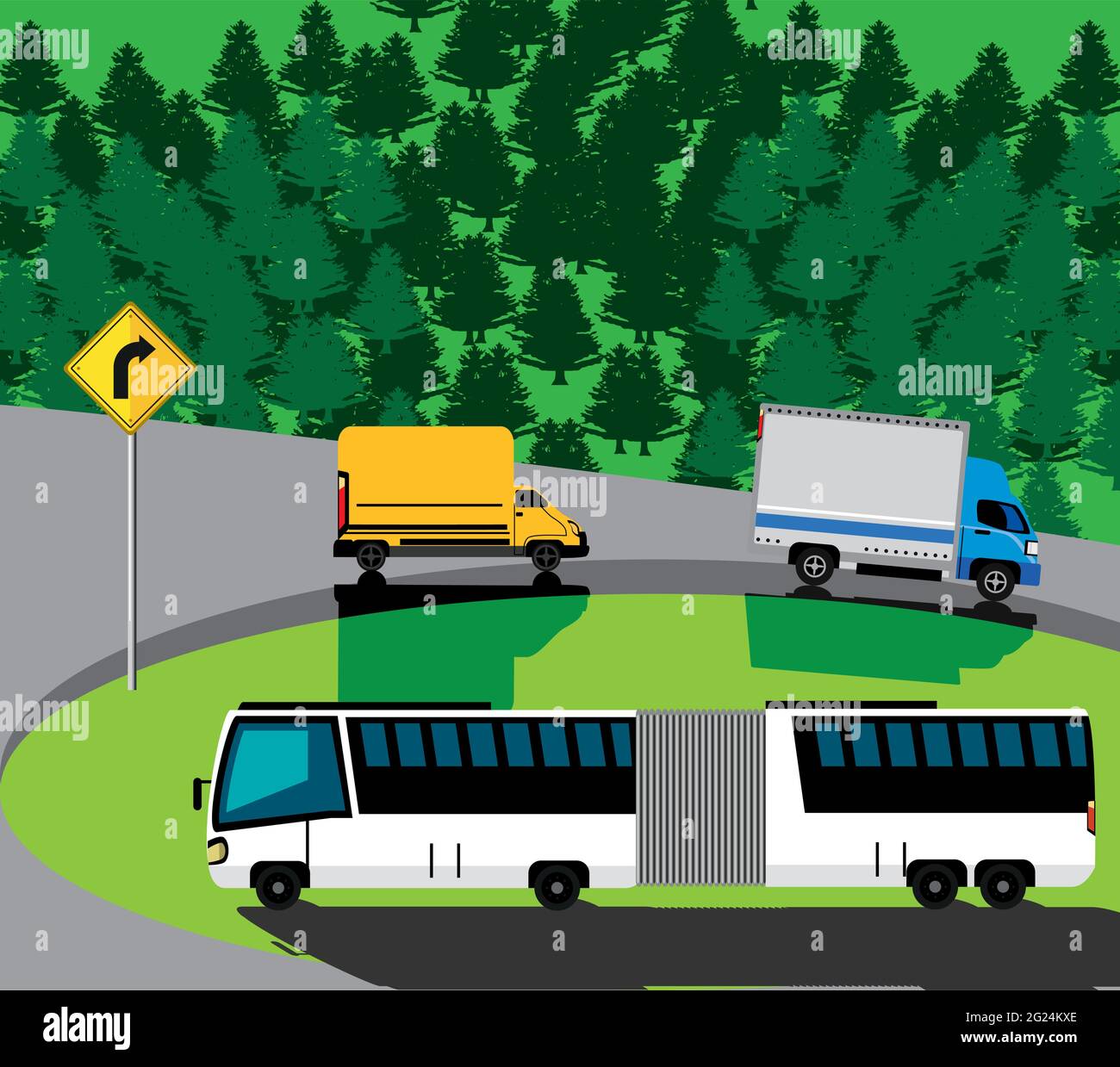 Rural bus Stock Vector Images - Alamy