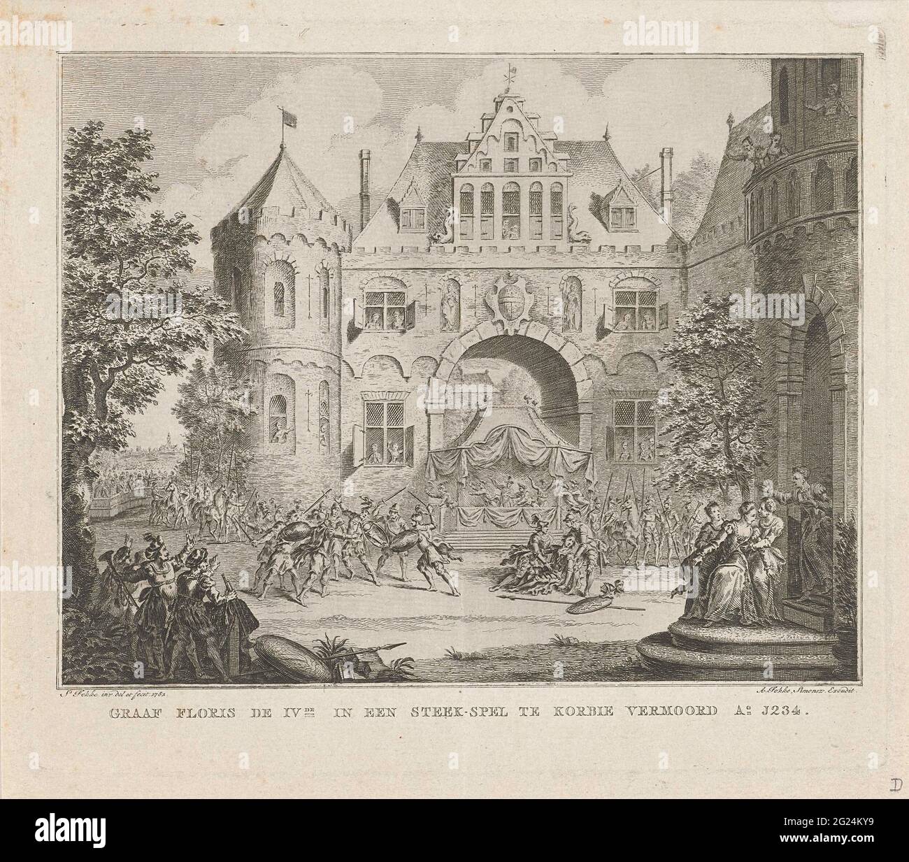 Count Floris IV during a joust murdered, 1234; Count Floris de IVDe ...